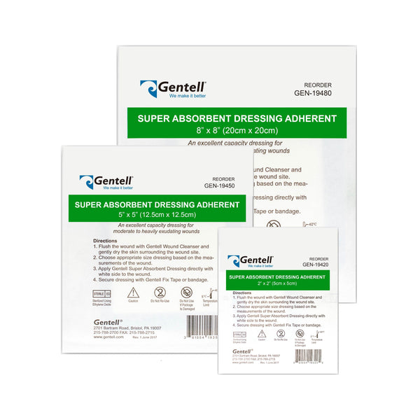 Gentell Super Absorbent Adherent Dressing – Mak Medical